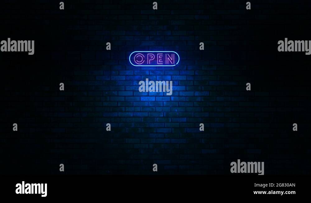 Open led neon sign Stock Videos & Footage - HD and 4K Video Clips - Alamy