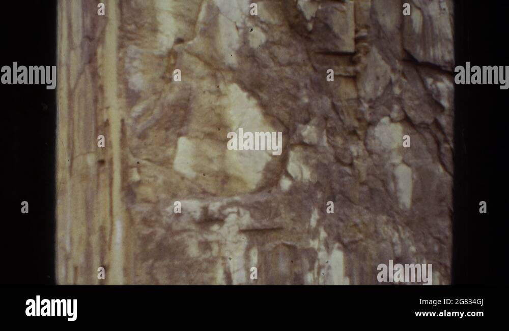 IRAN-1972: Tall Thick Stone Column At An Archaeological Site Perhaps ...