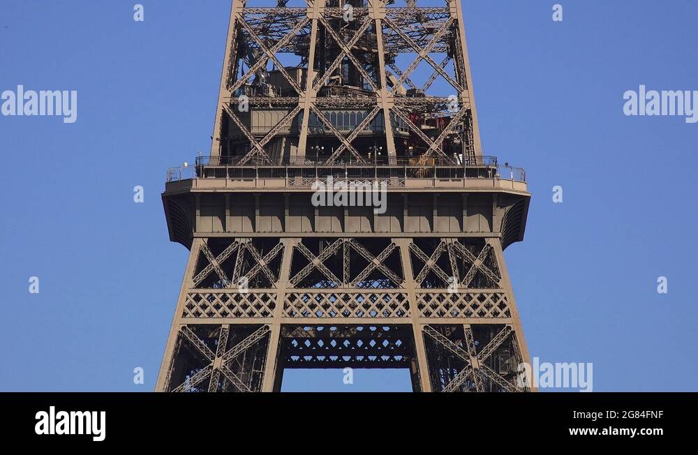 The second level of the Eiffel Tower (in 4K), Paris, France Stock Video Footage - Alamy