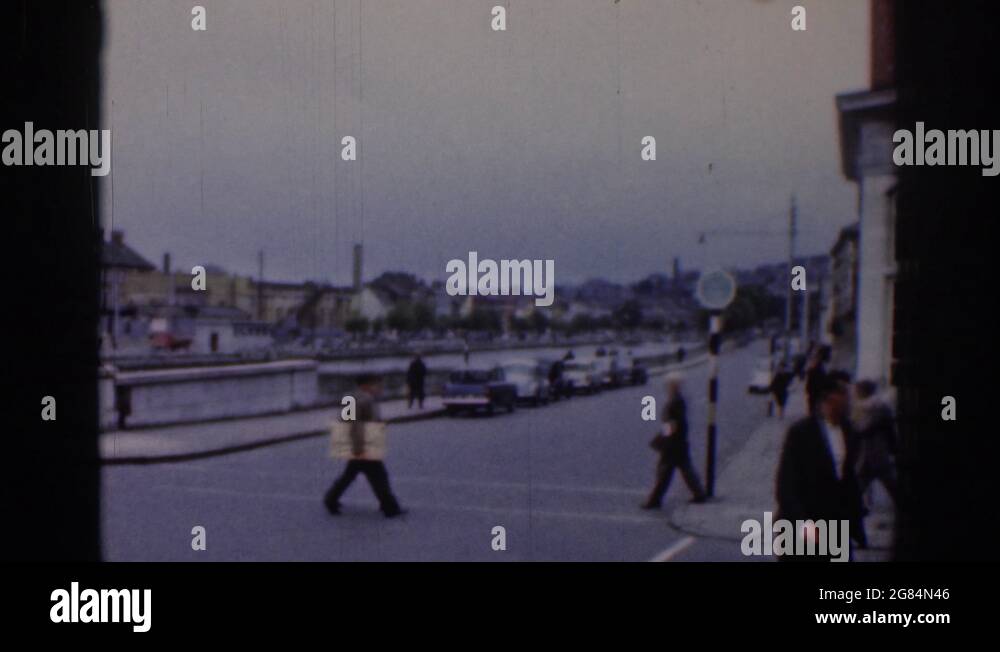 DUBLIN IRELAND-1961: City Life In Urban Center Stock Video Footage - Alamy