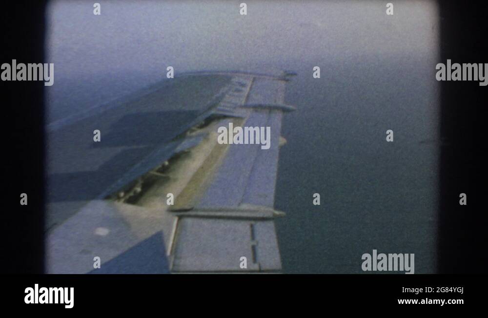 PERTH AUSTRALIA-1967: View Of Open Airplane Wing Slats During Flight On ...