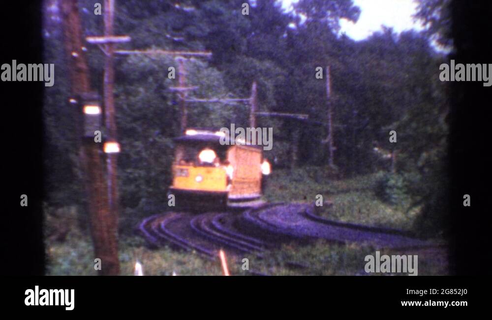CONNECTICUT USA-1953: Vintage Film Of Train And Conductor Riding Rails ...