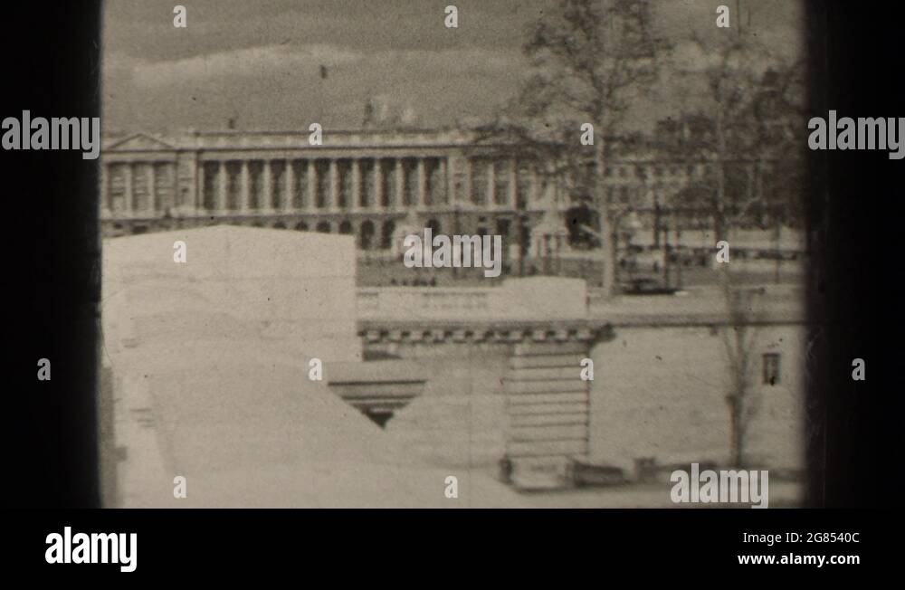 PARIS FRANCE-1947: People Walking Around A Town With A Nice Background ...