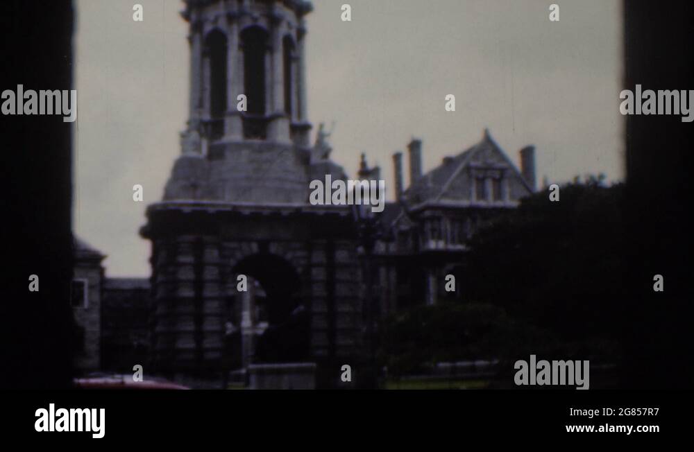 DUBLIN IRELAND-1961: Old Black And White Video Of Architecture ...