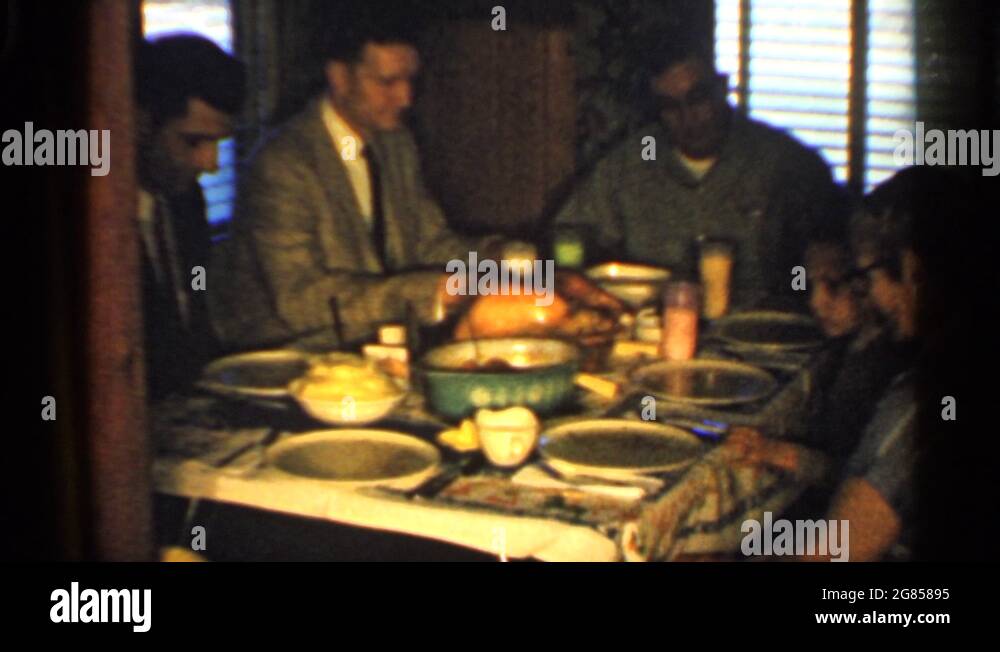 INDIANA-1959: Vintage Footage Of Family At Dinner With Children Parents ...