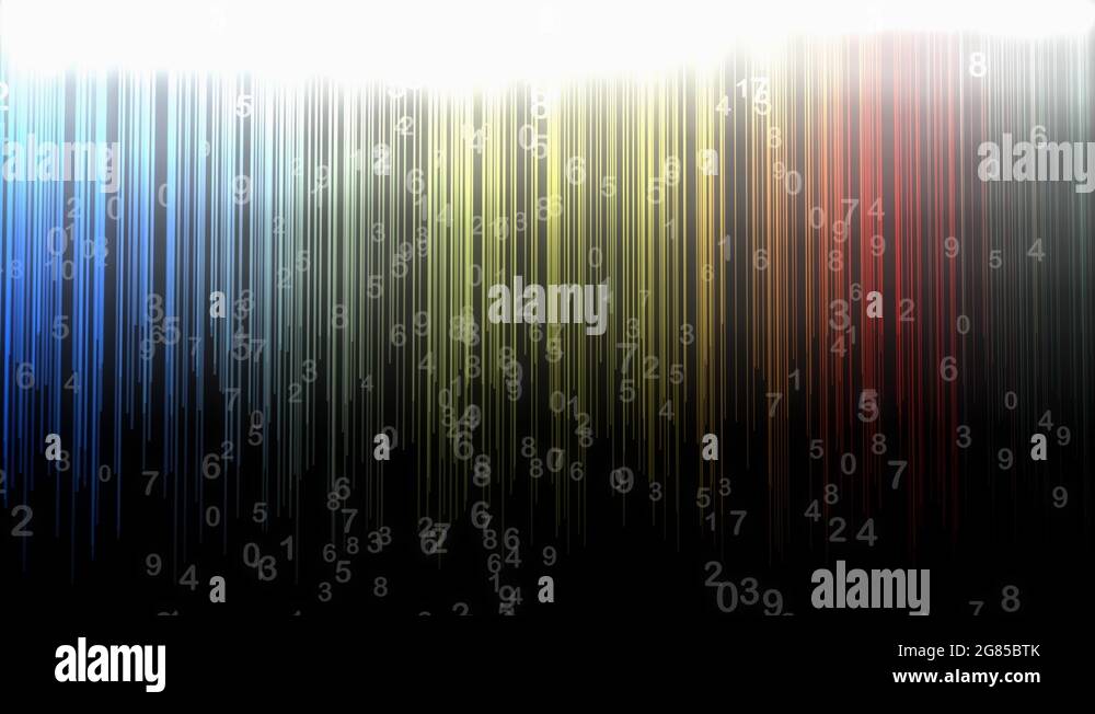 Numerical background animation, abstract, art, random, stripes Stock ...