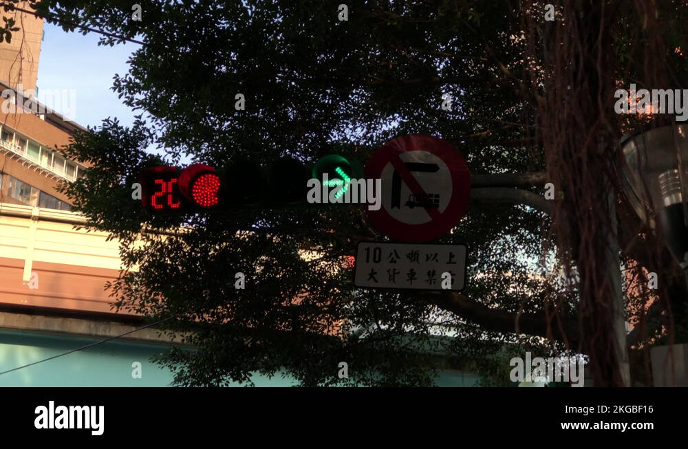 The traffic light is on red Stock Videos & Footage - HD and 4K Video ...