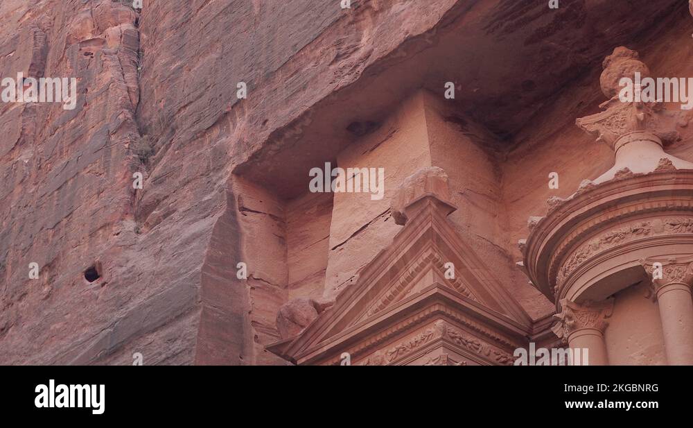 Jordan Petra Facade Of The Treasury Building The Ancient Nabatean Stock ...