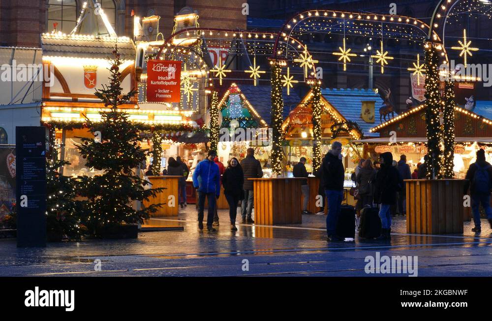 Christmas market at station square with central station Stock Videos ...