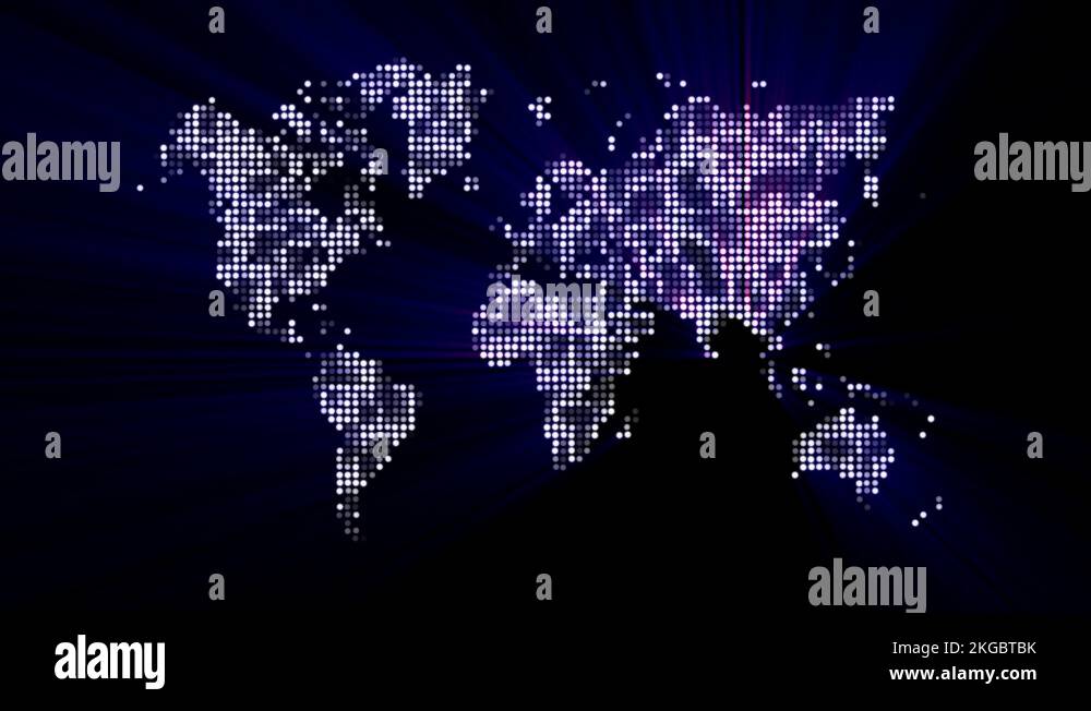 Loopable: Digital World Map / Technology Abstract Stock Video Footage ...