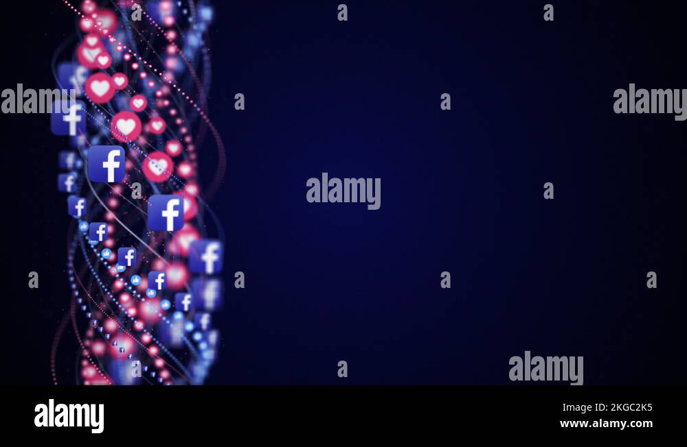 FACEBOOK Logo Animation and Emoticons, Rendering, Background, Loop ...