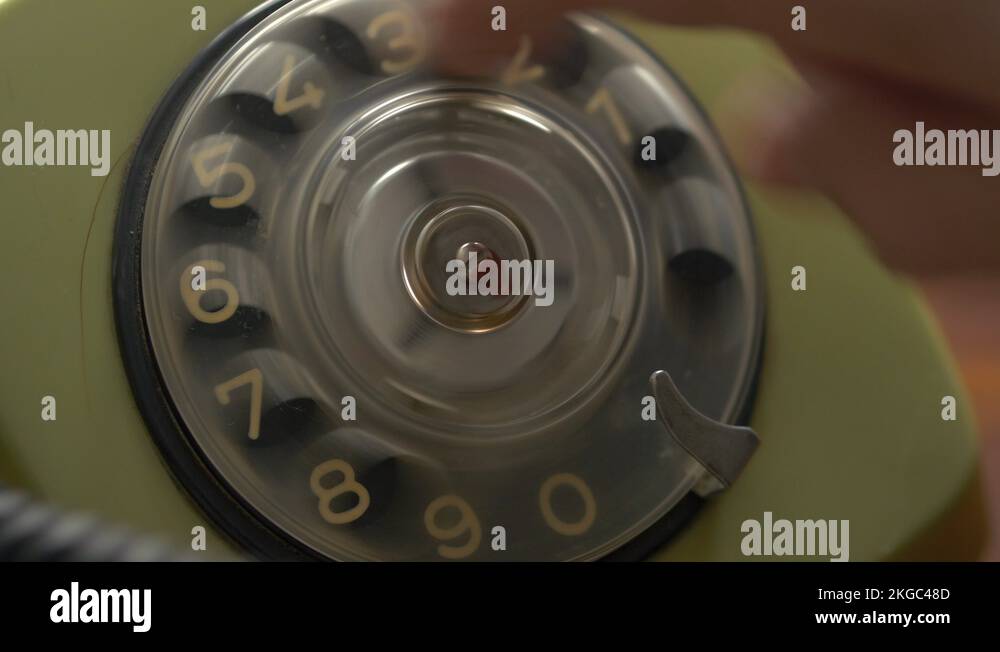 Dialing A Number On A Vintage Retro Rotary Phone Stock Video Footage ...