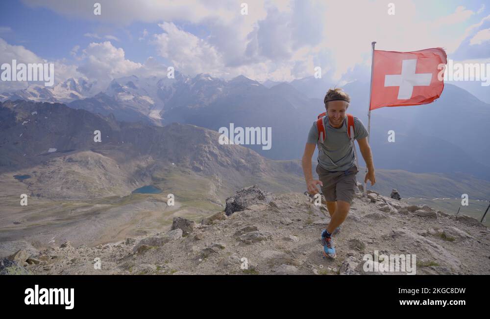Point of view of hiker pulling out hand to help teammate reach the ...