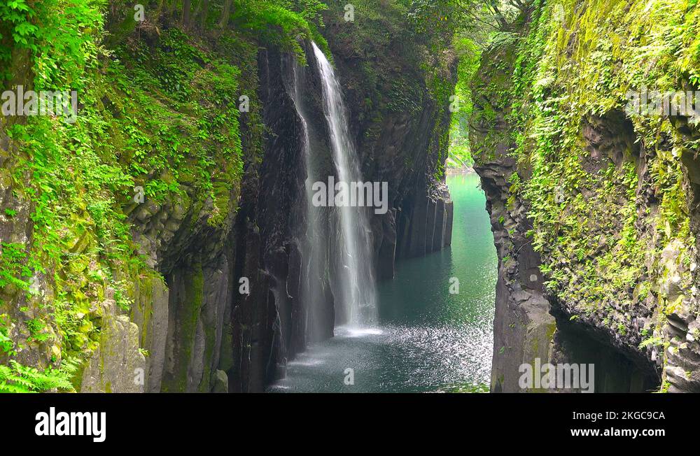 Manai waterfall of Takachiho Gorges in Takachiho, Miyazaki Prefecture ...