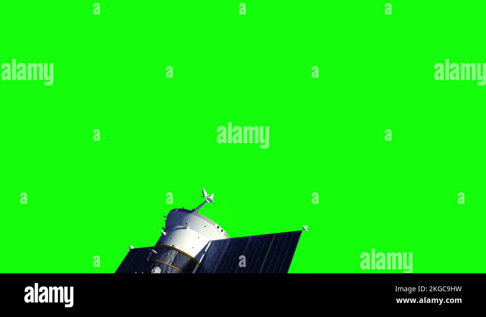 4K. International Space Station Above Green Screen Stock Video Footage ...