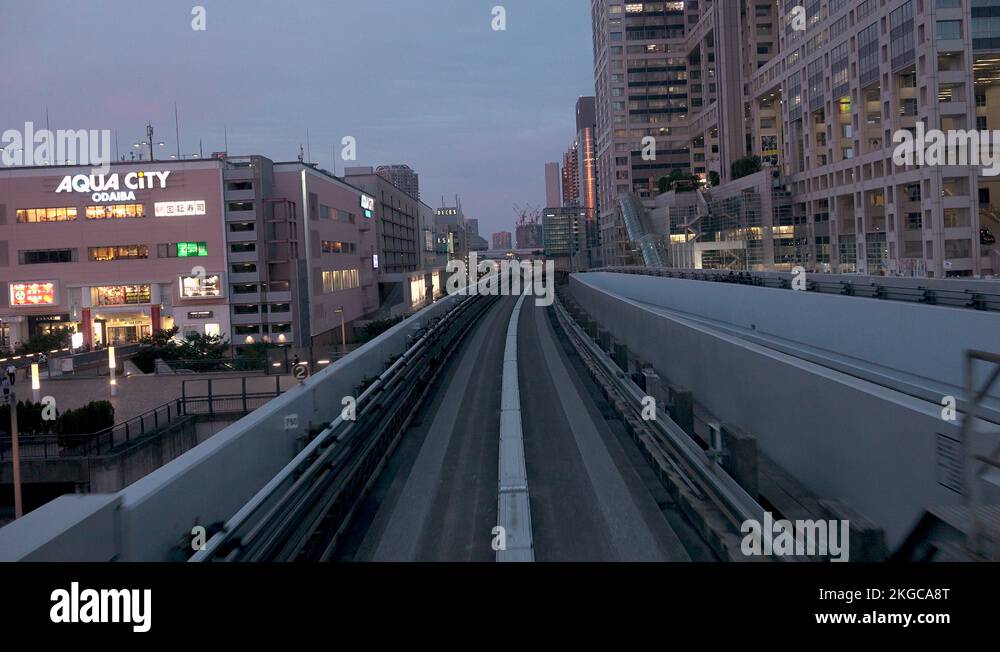 Yurikamome Automated Train Moving Guideway Transit, Tokyo, Japan Stock ...