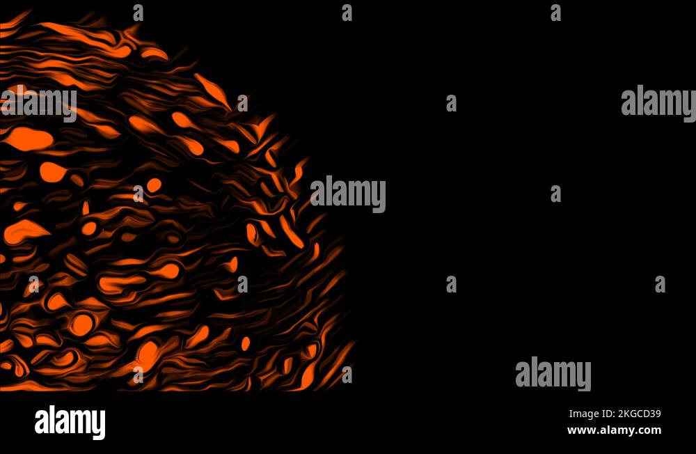 ORANGE BALL OF LIGHT CHANGING SHAPES ROTATES THRU FRAME IN 4K, 10 BIT ...