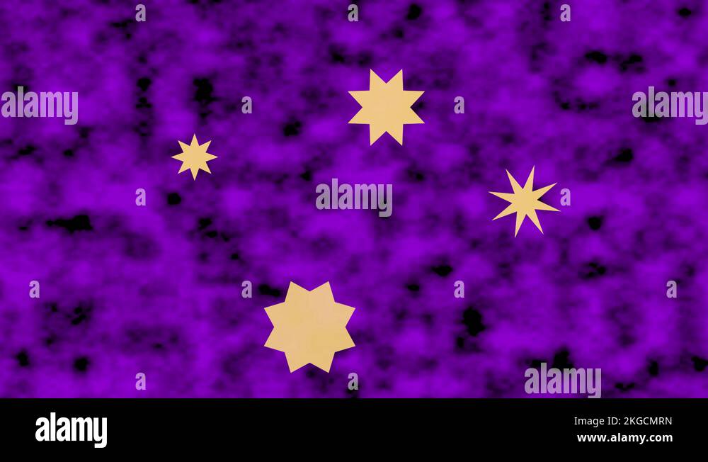 Star shapes moving on purple blurry textured animated background. One ...