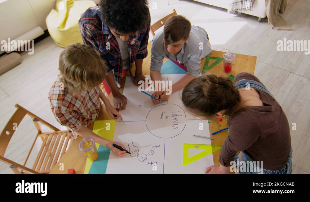 Teenage Students Making Mind Map Stock Video Footage - Alamy
