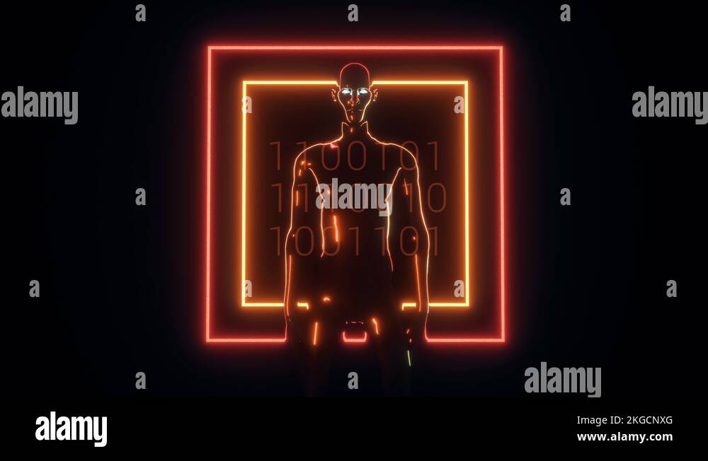 4K Stylized Artificial Intelligence. 3D CGI animation Stock Video ...