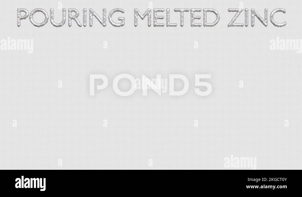 Animated paint dripping text pouring melted zinc - all caps Stock Video ...