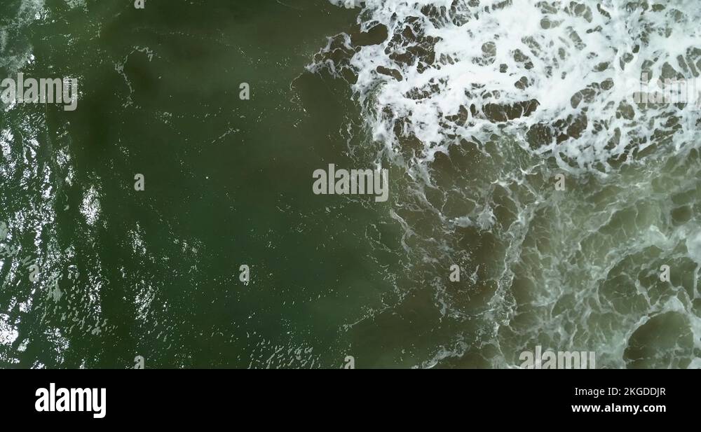 Ocean water from above - rotating shot from a birds eye view in 4k ...