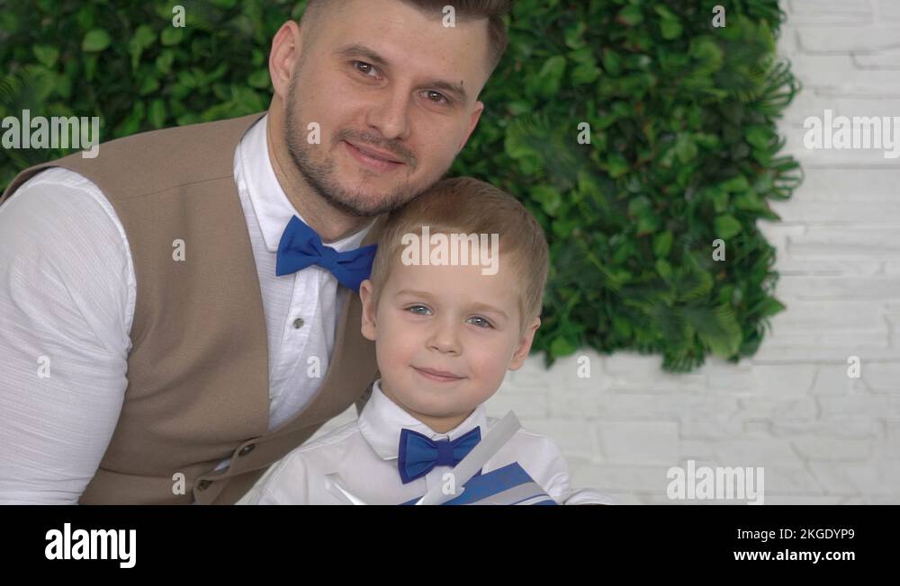 Dad Plays With The Baby. The Happy Father. Father And Son Having Fun ...