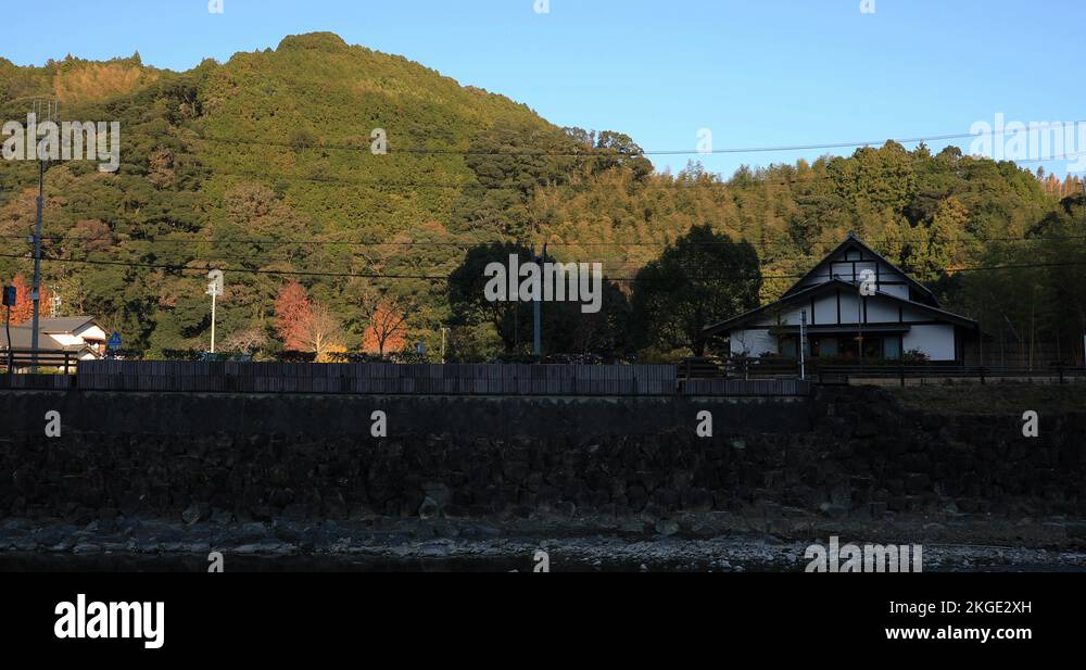 Japanese country side near Gyokuro village in Shizuoka Stock Video ...