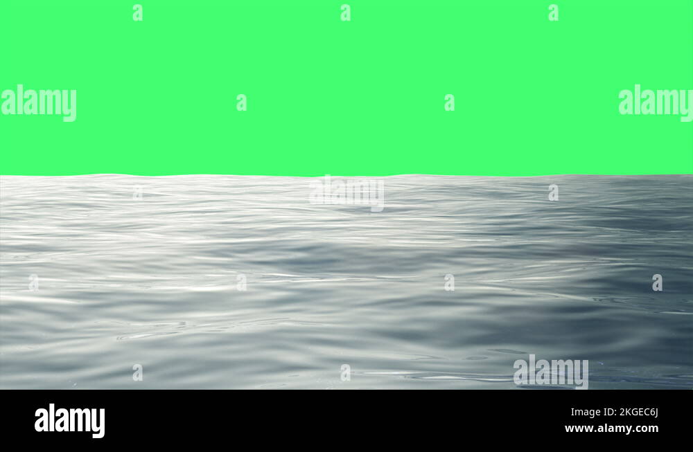 4K Animation of Shark Fin in the Sea on Green Screen or Chroma Key ...