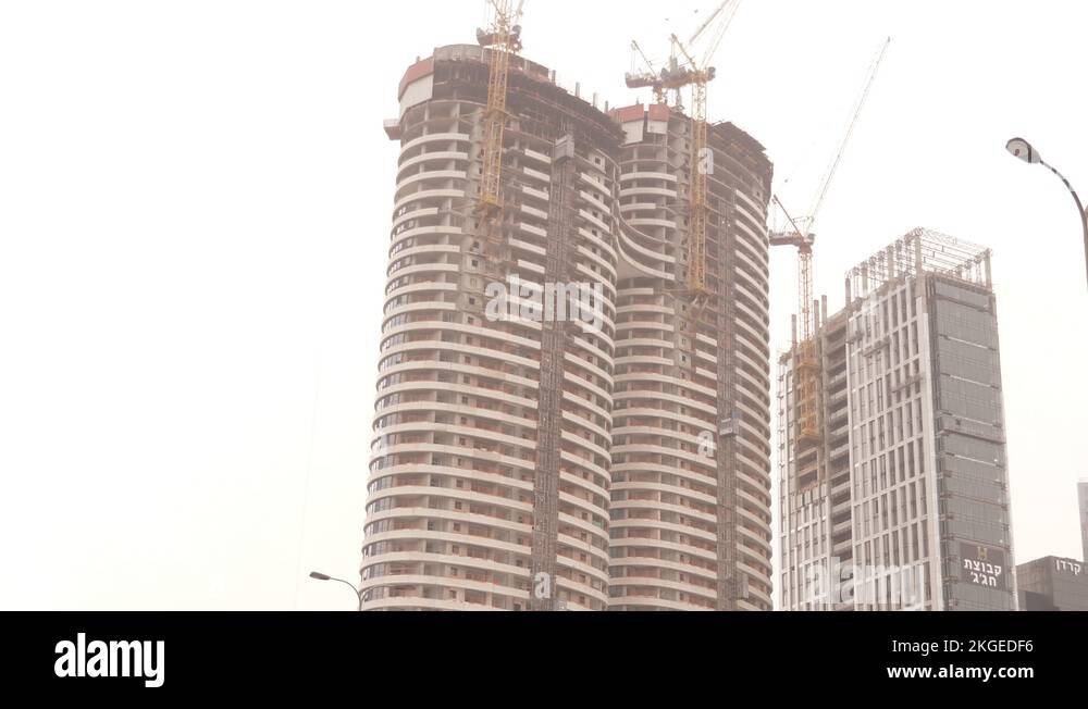 Construction of modern tall buildings Stock Videos & Footage - HD and ...