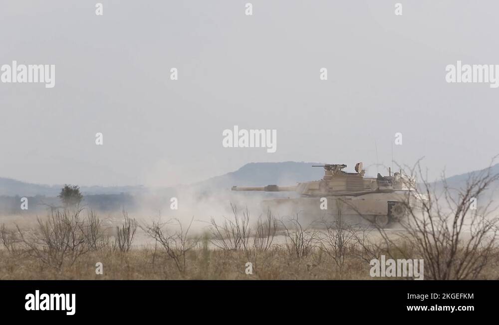 M1 Abrams battle tank smoking from firing cannon Stock Video Footage ...