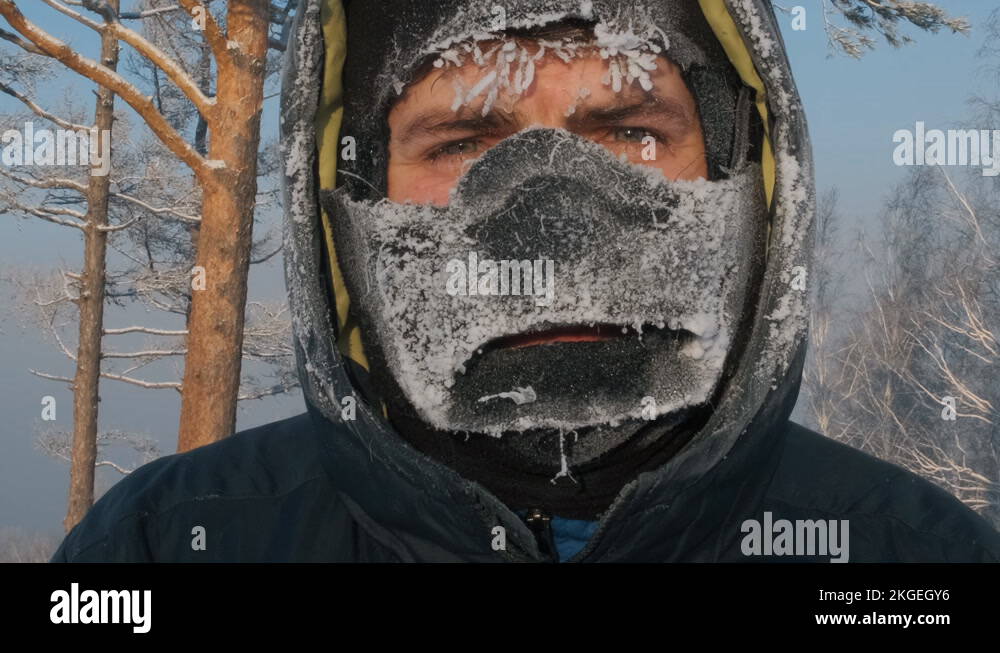 Man frost face Stock Videos & Footage - HD and 4K Video Clips - Alamy