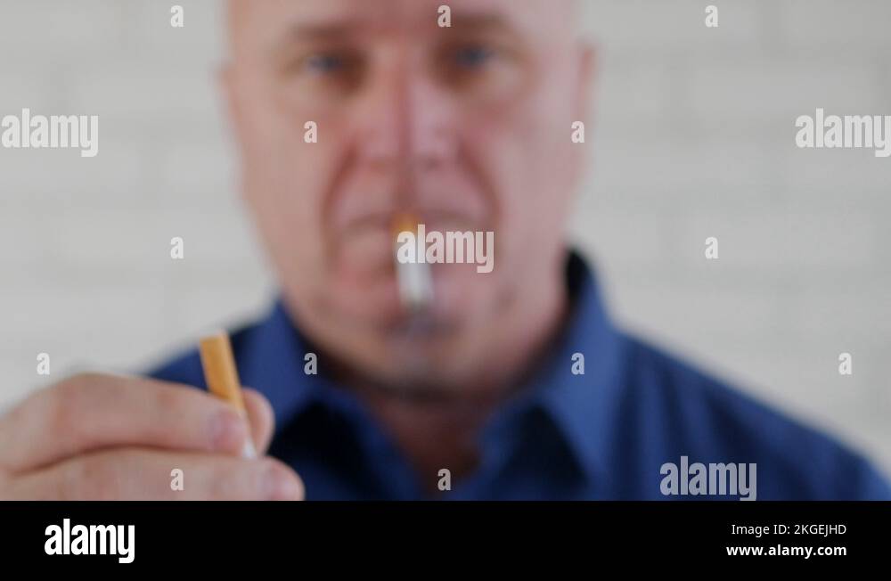 Man Smoking a Cigarette Offers to Another Smoker a New Cigarette Stock ...