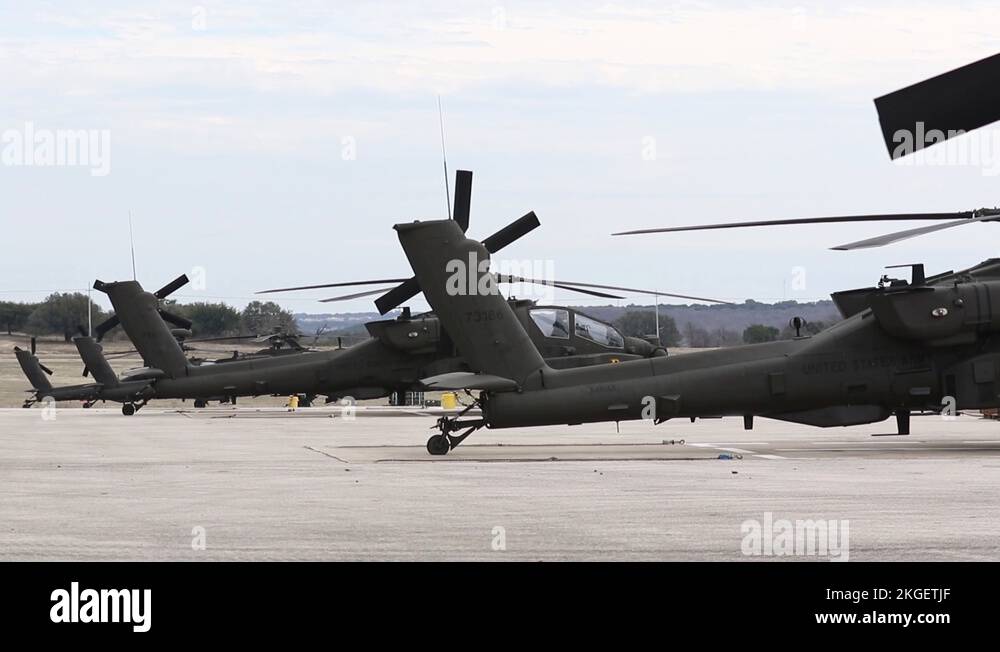 AH-64 Apaches parked during FARP Operations for Pegasus Forge IV ...