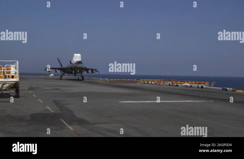 F-35B Lightning II takes off from USS Wasp (LHD 1) during flight ...