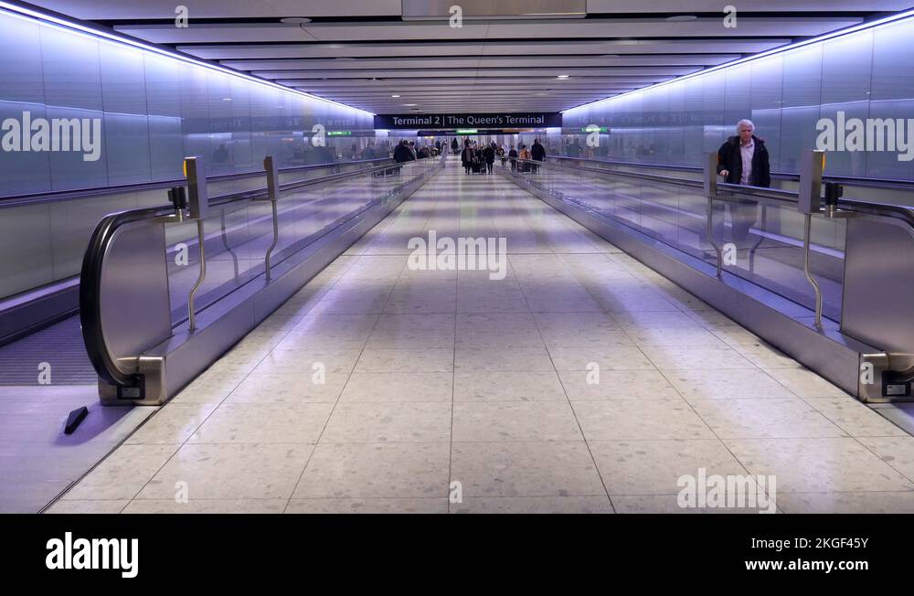 Moving walkway terminal heathrow airport Stock Videos & Footage - HD ...