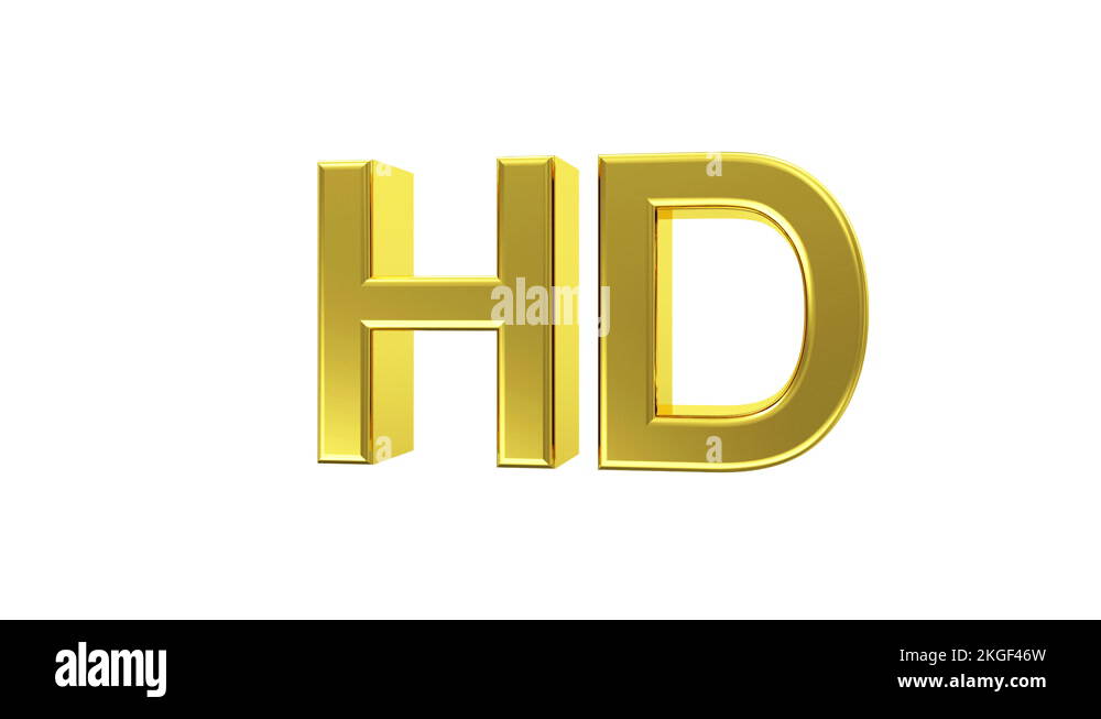 4K Loop Animation of Golden HD Symbol on different backgrounds and ...