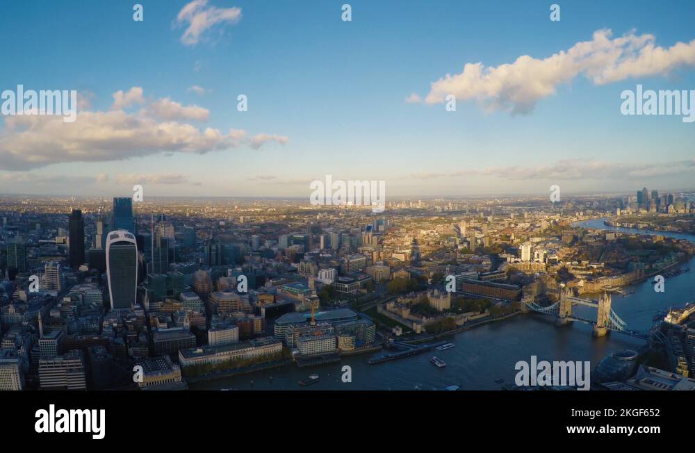 Central London panorama view from The Shard observation deck Stock ...