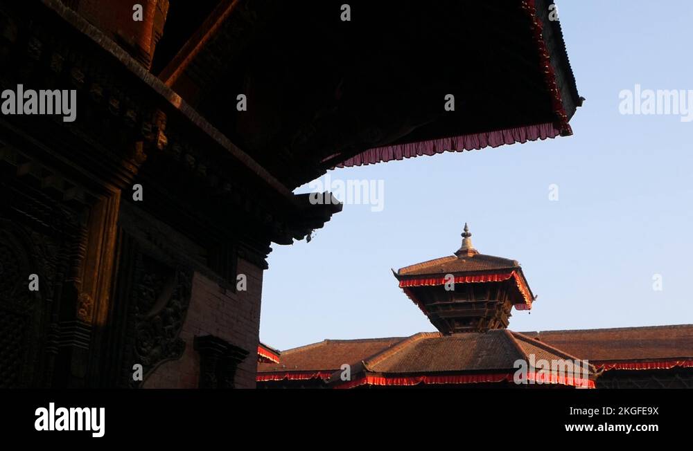Beautiful old architecture of royal Durbar square. Exterior of temple ...