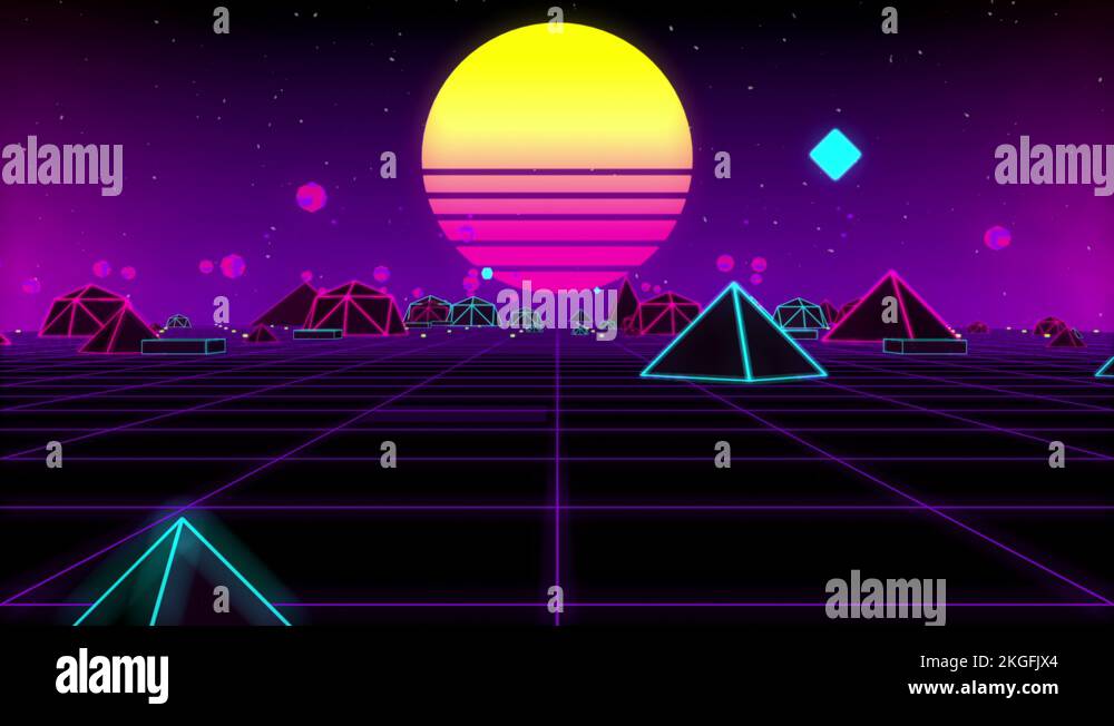 Motion Graphic Animation inspired by 80's aesthetics - Synthwave ...
