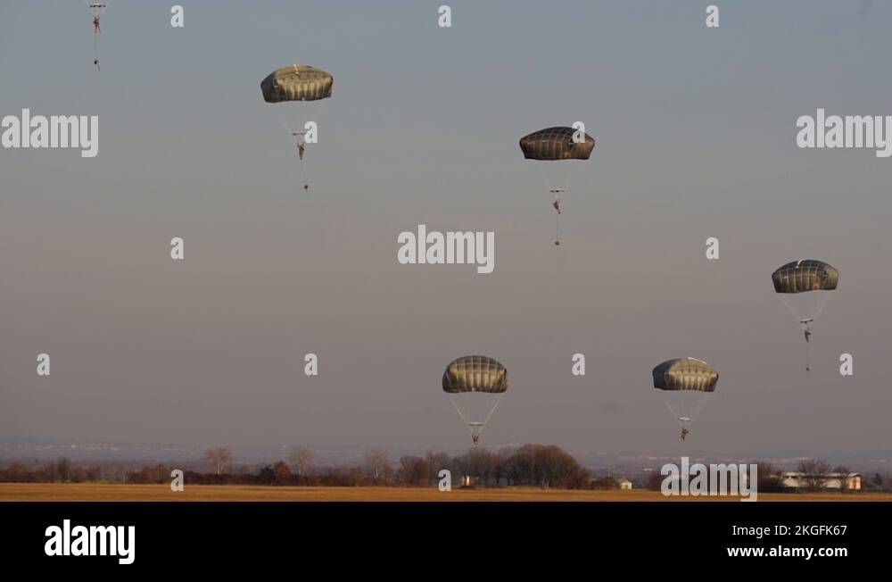 U s army paratroopers descend Stock Videos & Footage - HD and 4K Video ...