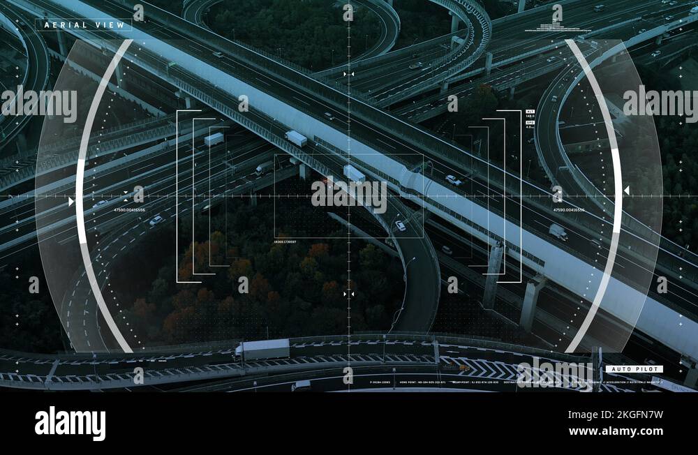 Screen of a drone controller. Head up display (HUD) of a vehicle ...