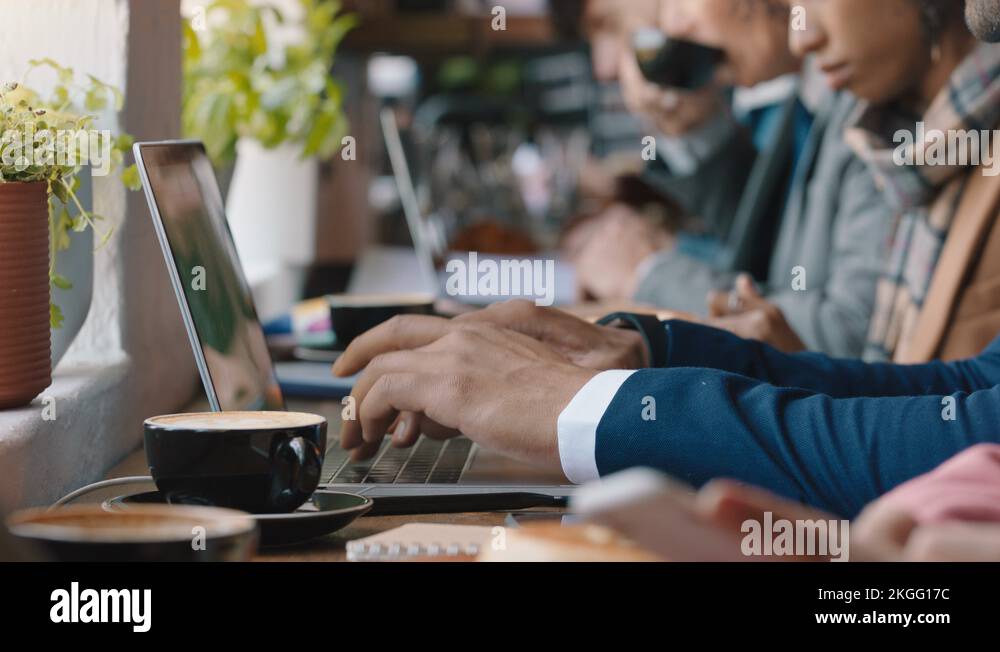 People using computers at internet café Stock Videos & Footage - HD and ...