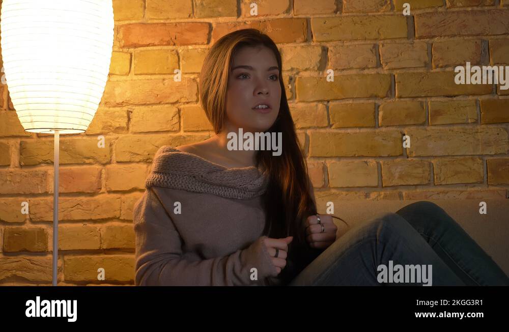 Girl scared sofa Stock Videos & Footage - HD and 4K Video Clips - Alamy