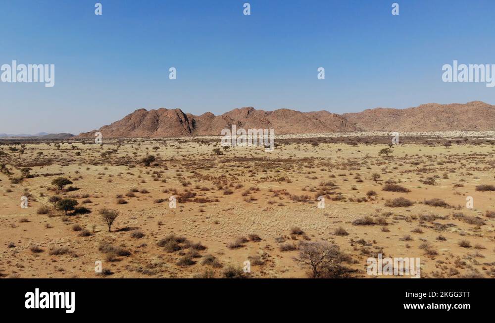 Arid desert landscape of Central Khomas Highland with very steep ...