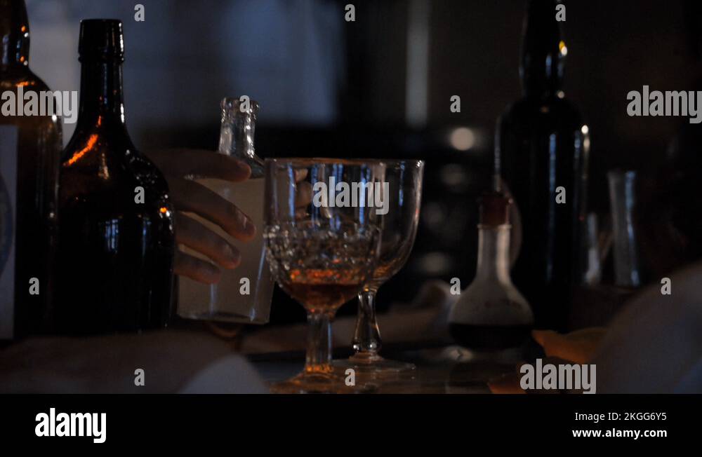 Bottles on Bar of a 1920s / 30s Speakeasy - Gangster/Mobsters & Mols ...