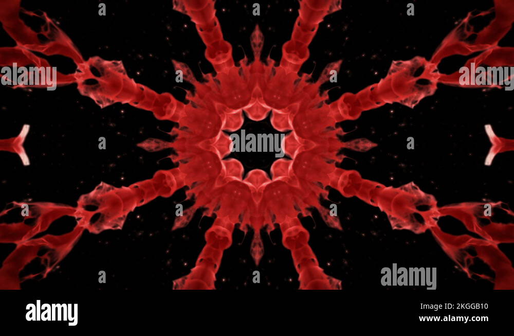 Kaleidoscopic red animated background loop Stock Video Footage - Alamy
