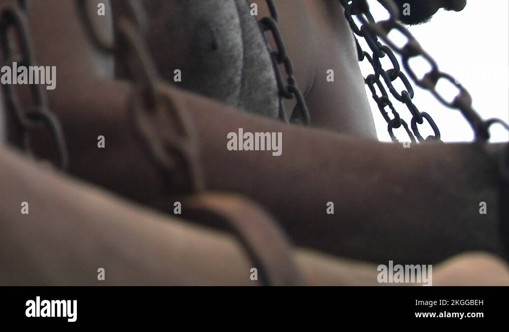 Enslaved African-American Potrayal - Slavery, chained hands in bondage ...