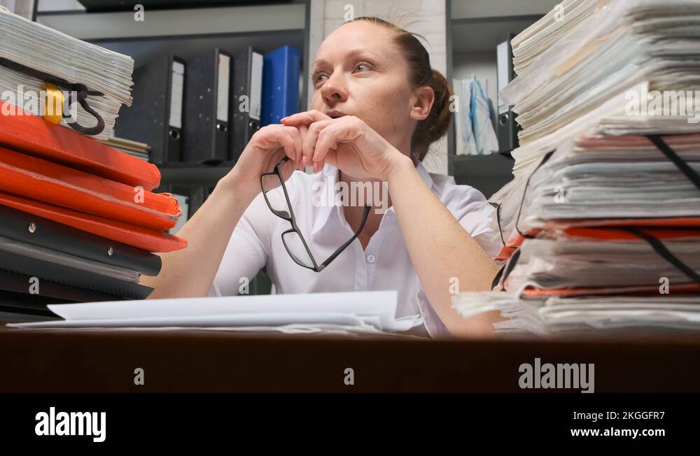 Accountant sitting desk in office Stock Videos & Footage - HD and 4K ...
