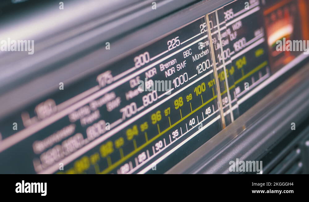 Tuning Analog Radio Dial Frequency on Scale of the Vintage Receiver ...